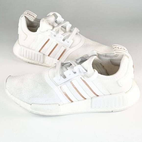 adidas | Shoes | Adidas Nmd R Boost Running Sneakers Shoes White Rose ...